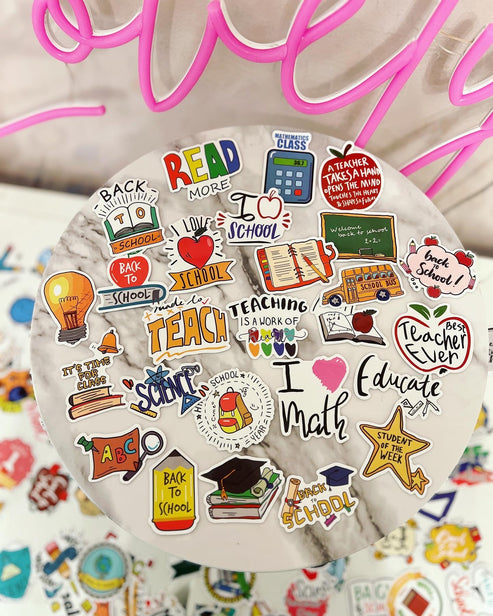 100 Vinyl Waterproof Back to School teacher stickers! – Love Leigh Gift Co.