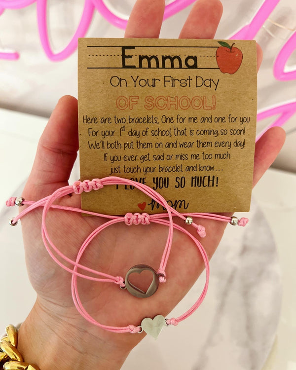 First Day of School! Mommy and Me Adjustable Bracelets – Love Leigh ...
