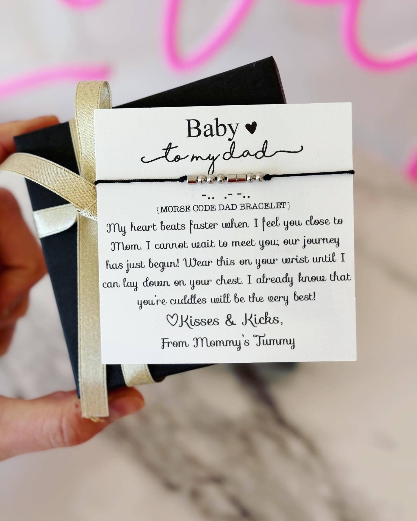 New Dad, Morse Code "Dad" bracelet, minimalist, new baby gift for dad ...