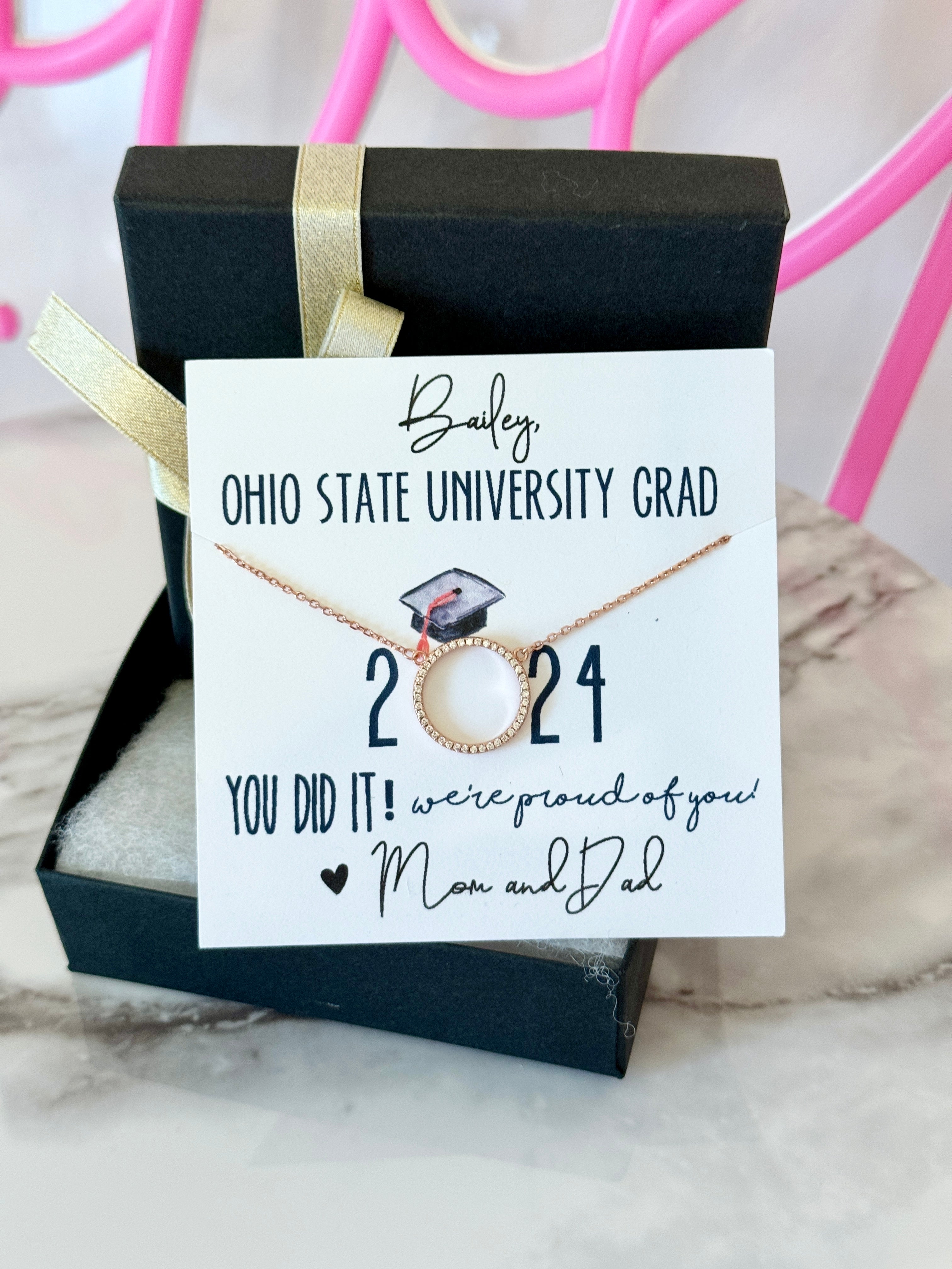 2024 High School or University Graduation Necklace – Love Leigh Gift Co.