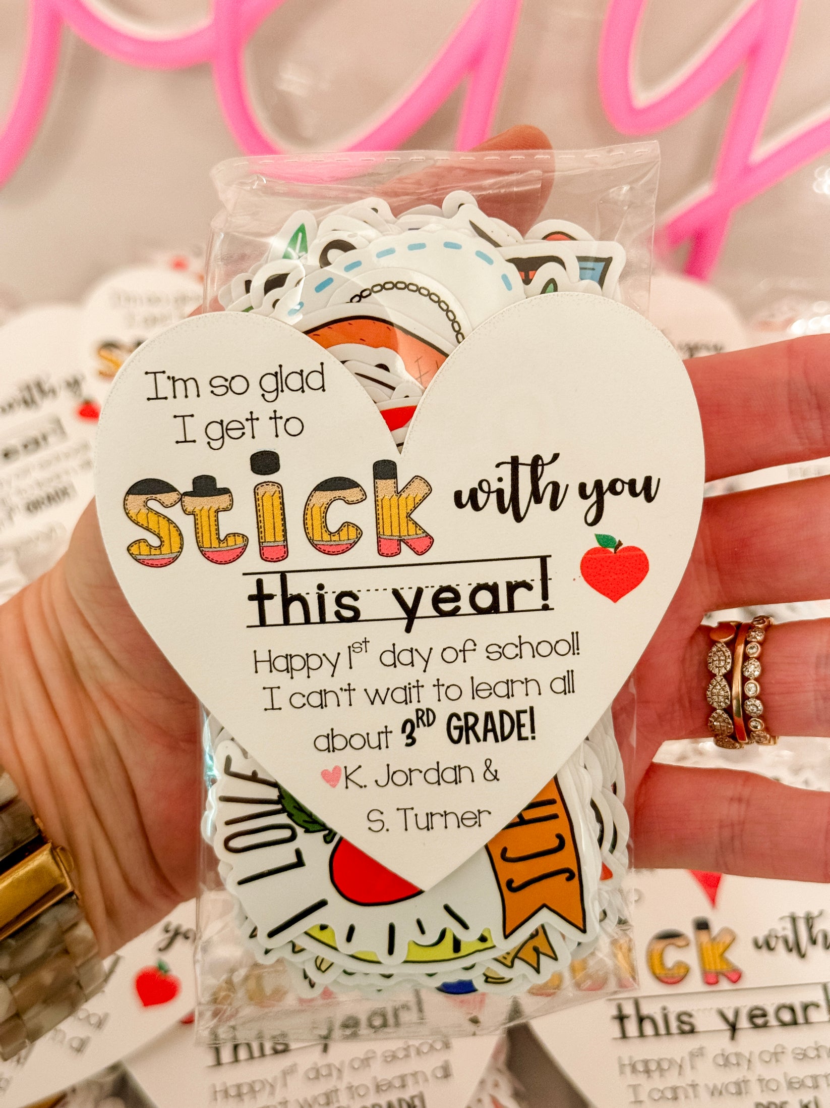 100 Vinyl Waterproof Back to School teacher stickers! – Love Leigh Gift Co.