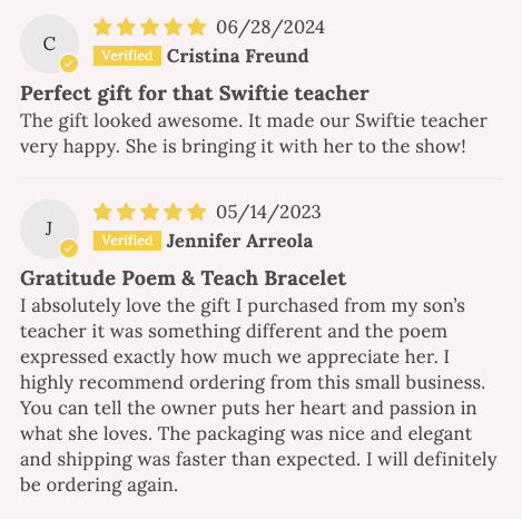 A,B,C's of Gratitude Poem & Teach Bracelet End of Year Teacher Gift ...