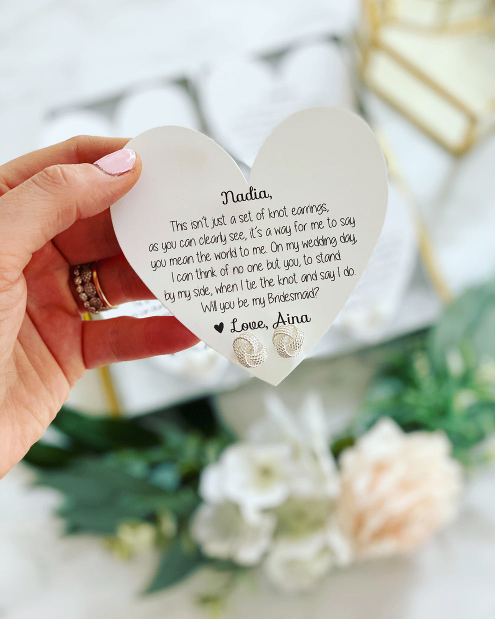 Knot Earrings & Knot Poem Heart Card – Love Leigh Gift Co.