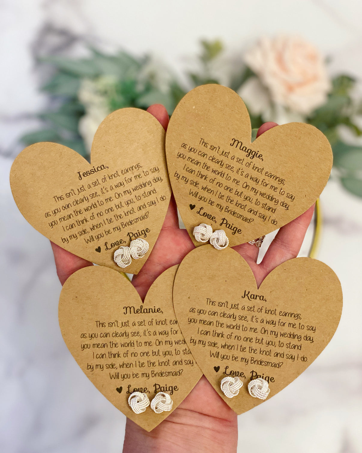Knot Earrings & Knot Poem Heart Card – Love Leigh Gift Co.