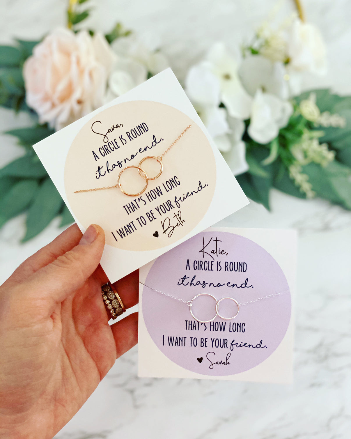 Best Friend Double Infinity Circle Necklace – Love Leigh Gift Co.