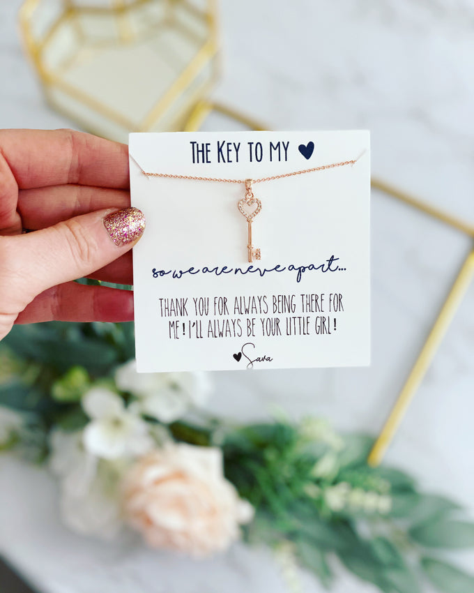 Key to My Heart Necklace! Gift for Mom – Love Leigh Gift Co.