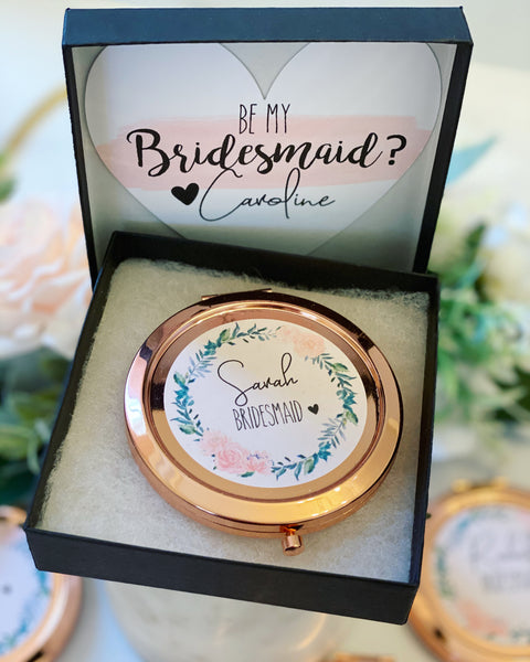 Compact Mirror Bridal Party Gift – Love Leigh Gift Co.