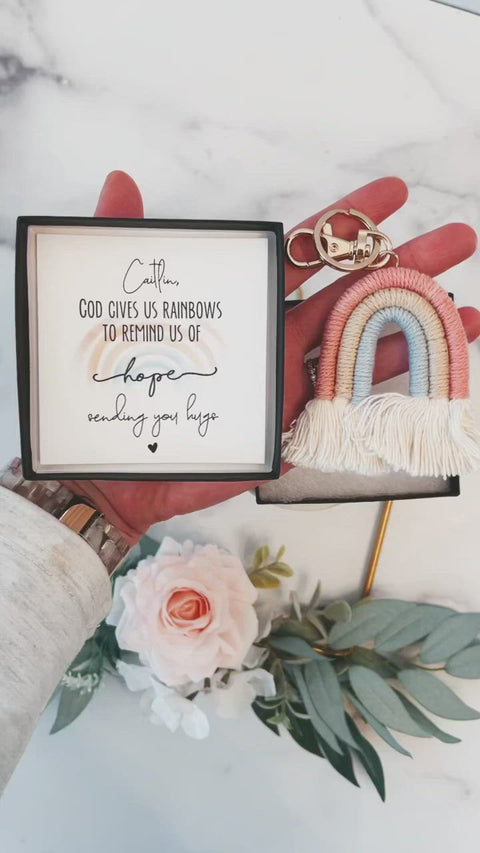 Macrame Rainbow Keychain Gift – Love Leigh Gift Co.