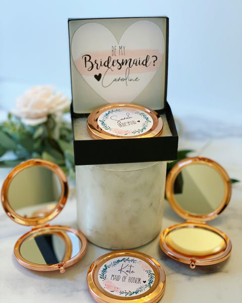 Compact Mirror Bridal Party Gift – Love Leigh Gift Co.