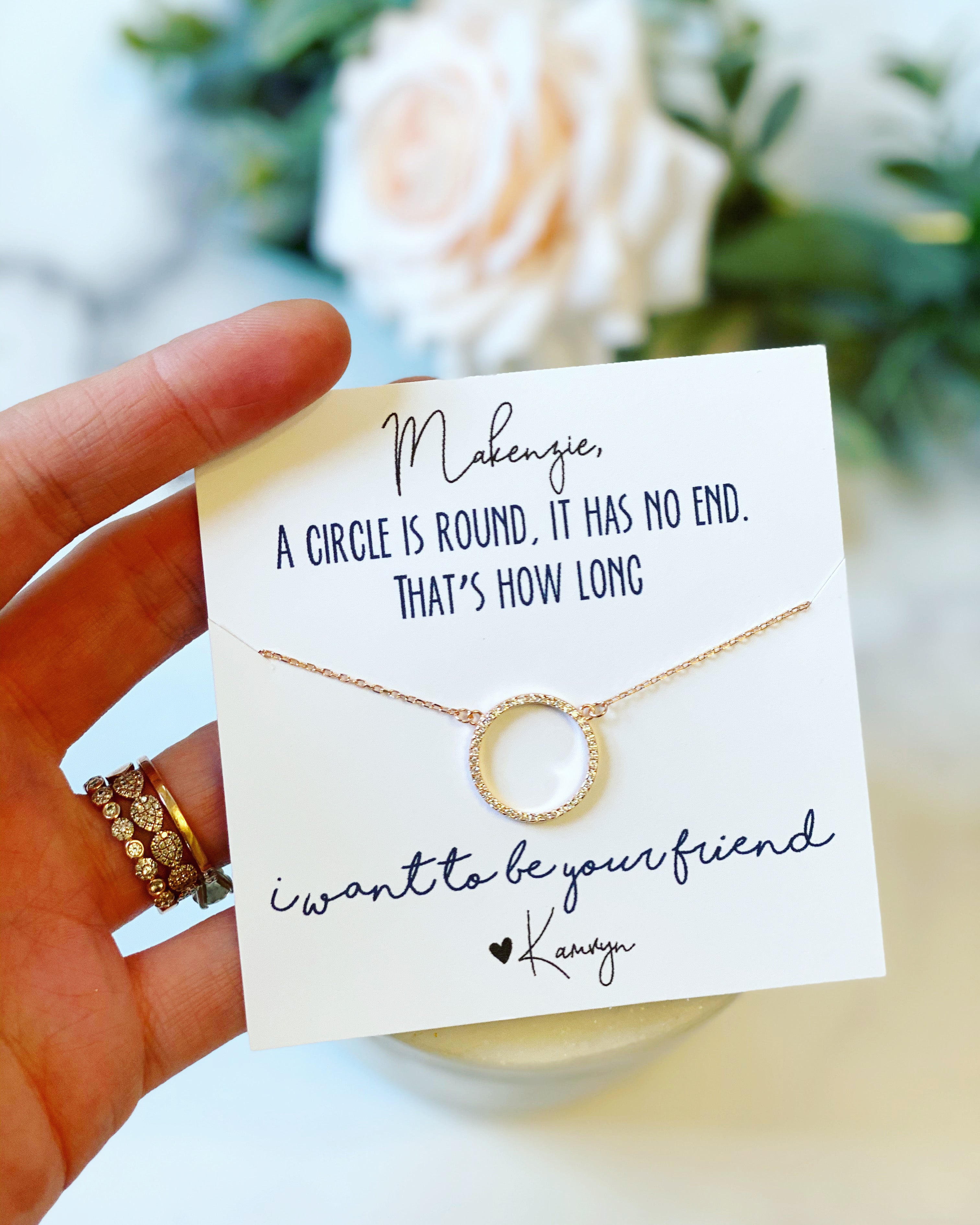 Infinity Circle Best Friend Necklace – Love Leigh Gift Co.