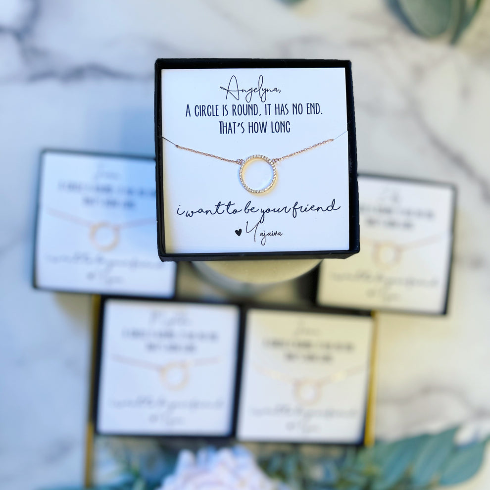 Infinity Circle Best Friend Necklace – Love Leigh Gift Co.