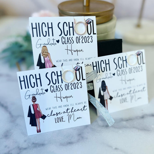 High School Graduation Gift! Circle Pendant Necklace – Love Leigh Gift Co.