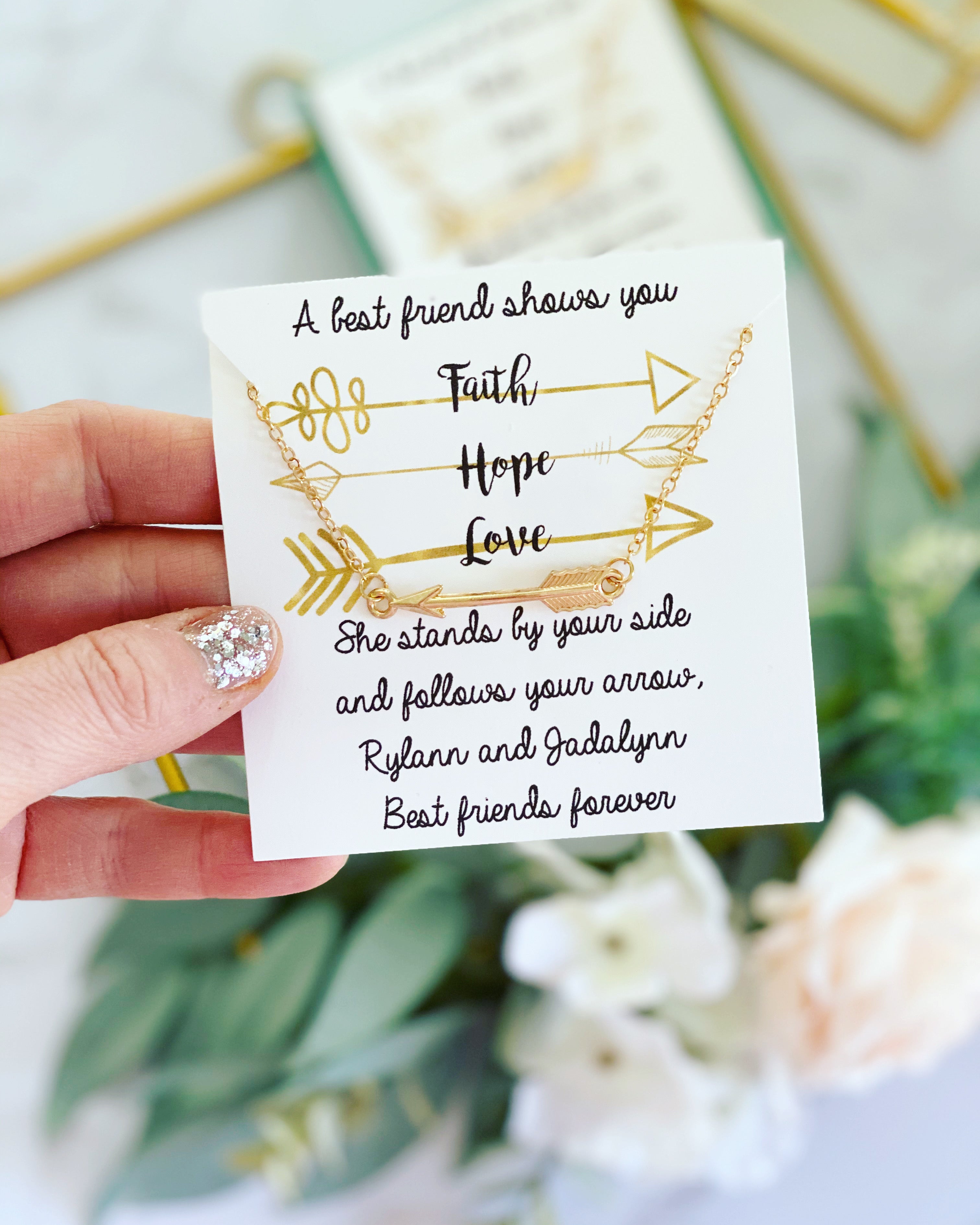 Arrow Necklace! Best Friend Gift – Love Leigh Gift Co.