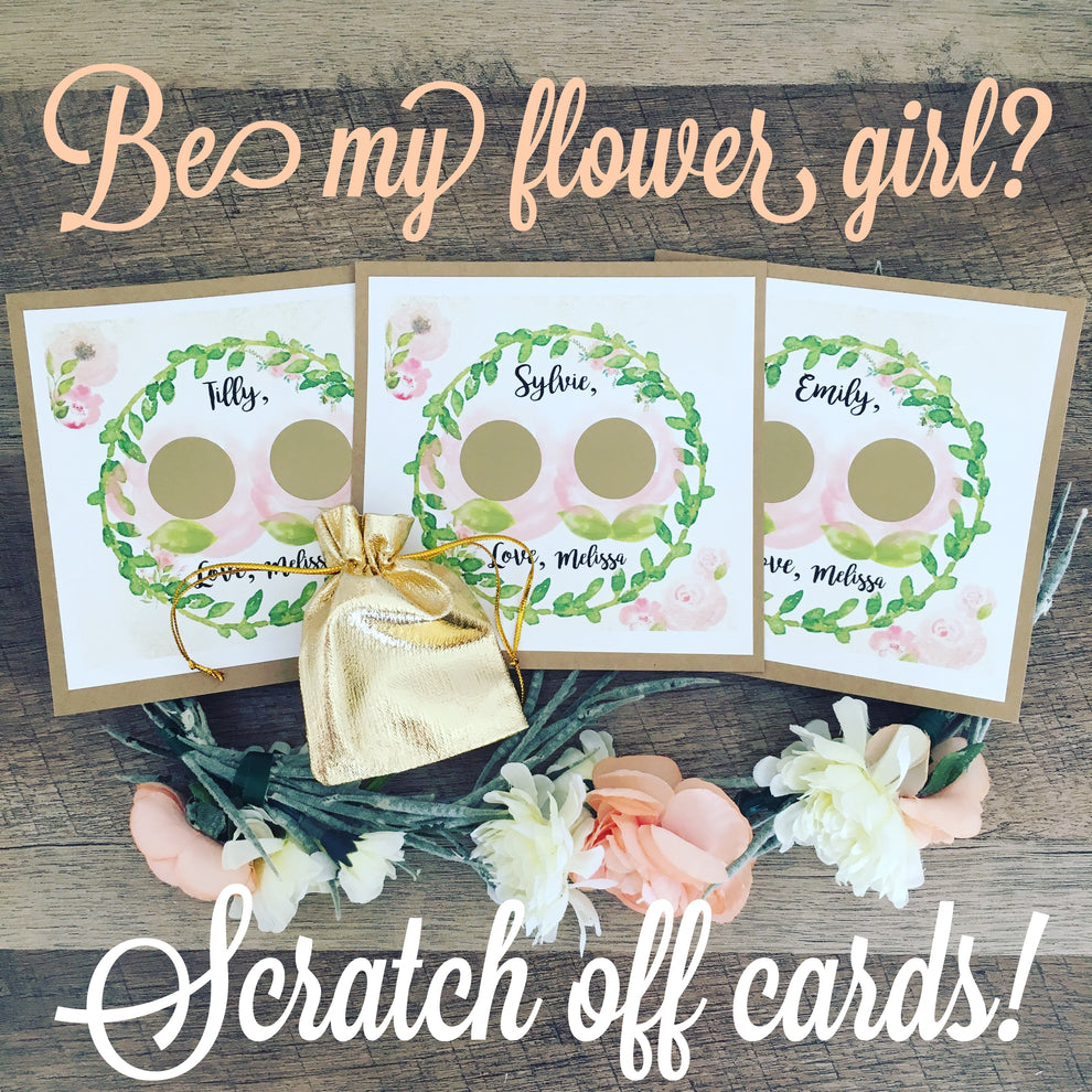 Be My Flower Girl Scratch Off Card – Love Leigh Gift Co.